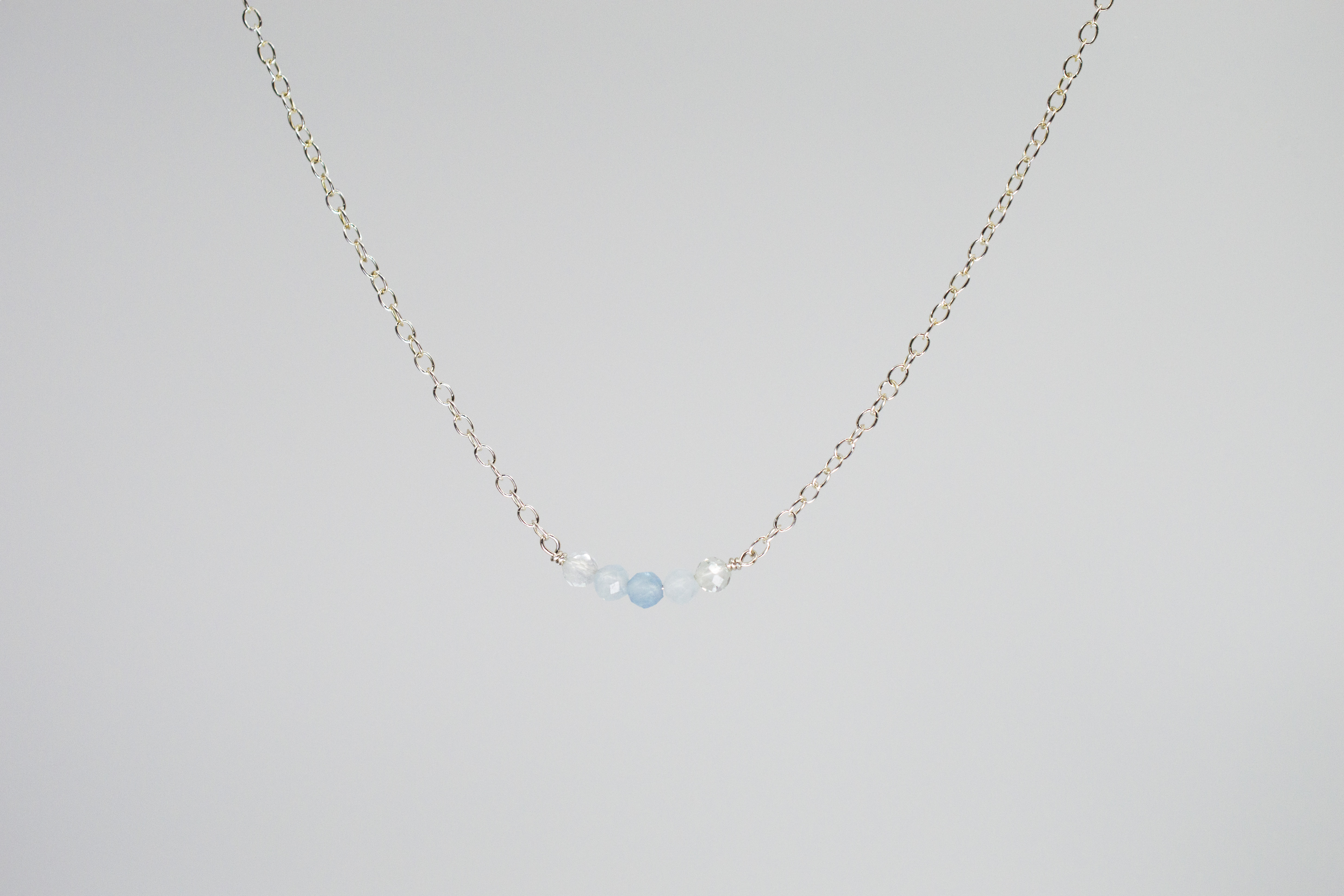 AQUAMARINE SPROUT NECKLACE: SILVER | Orion Jewelry Design
